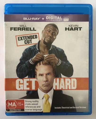 Get Hard (Blu-Ray, 2015) VGC Movie 🍿 Kevin Hart Region B Will Ferrell ...