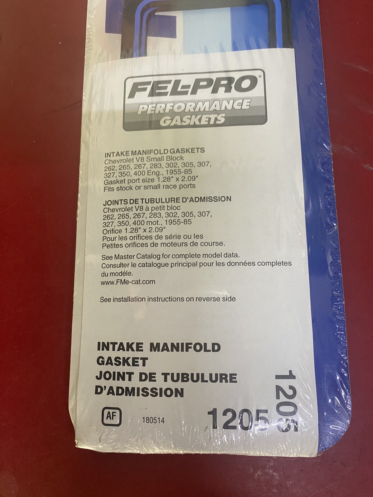 Felpro 1205 Intake Gasket Set Suit SB Chev 262-400 Stock or Small Race ...