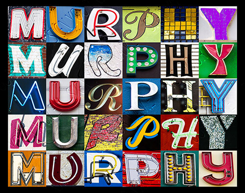 MURPHY Name Poster featuring photos of actual sign letters | eBay