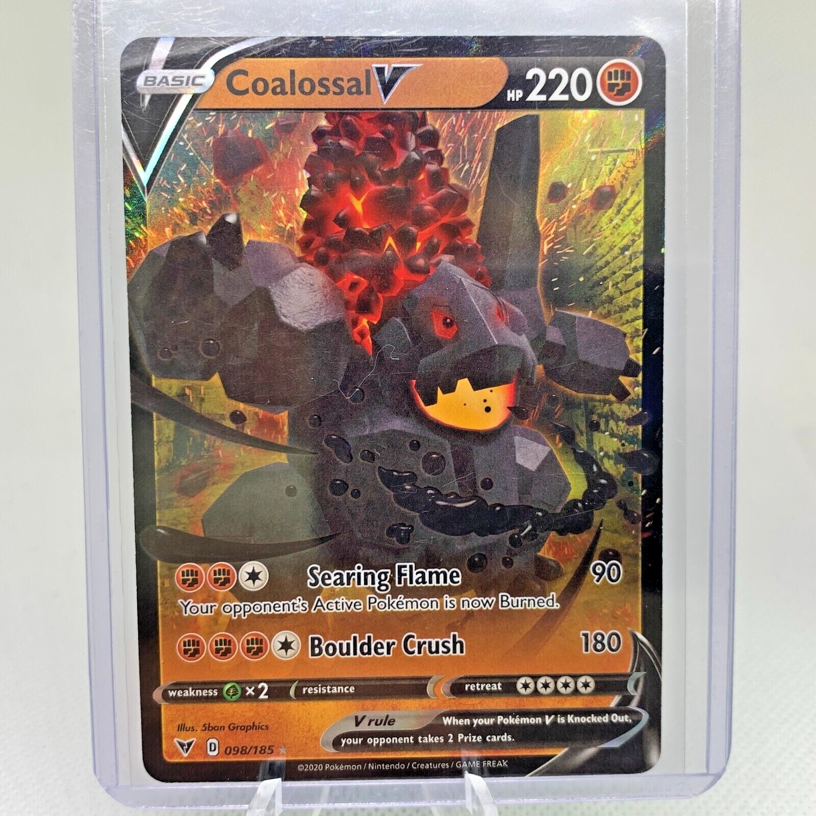 Pokemon TCG Vivid Voltage SWSH04 Coalossal V 98/185 Ultra Rare | eBay