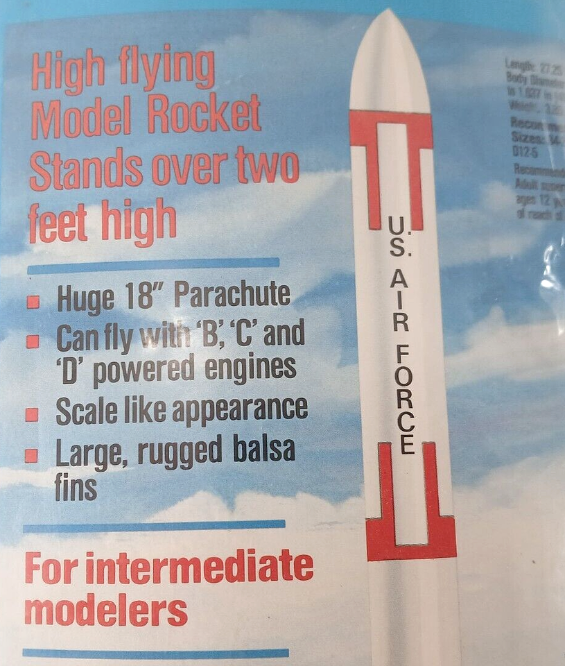 Vintage MRC MOONBLASTER Flying Model Rocket Kit NEW & FACTORY SEALED ...