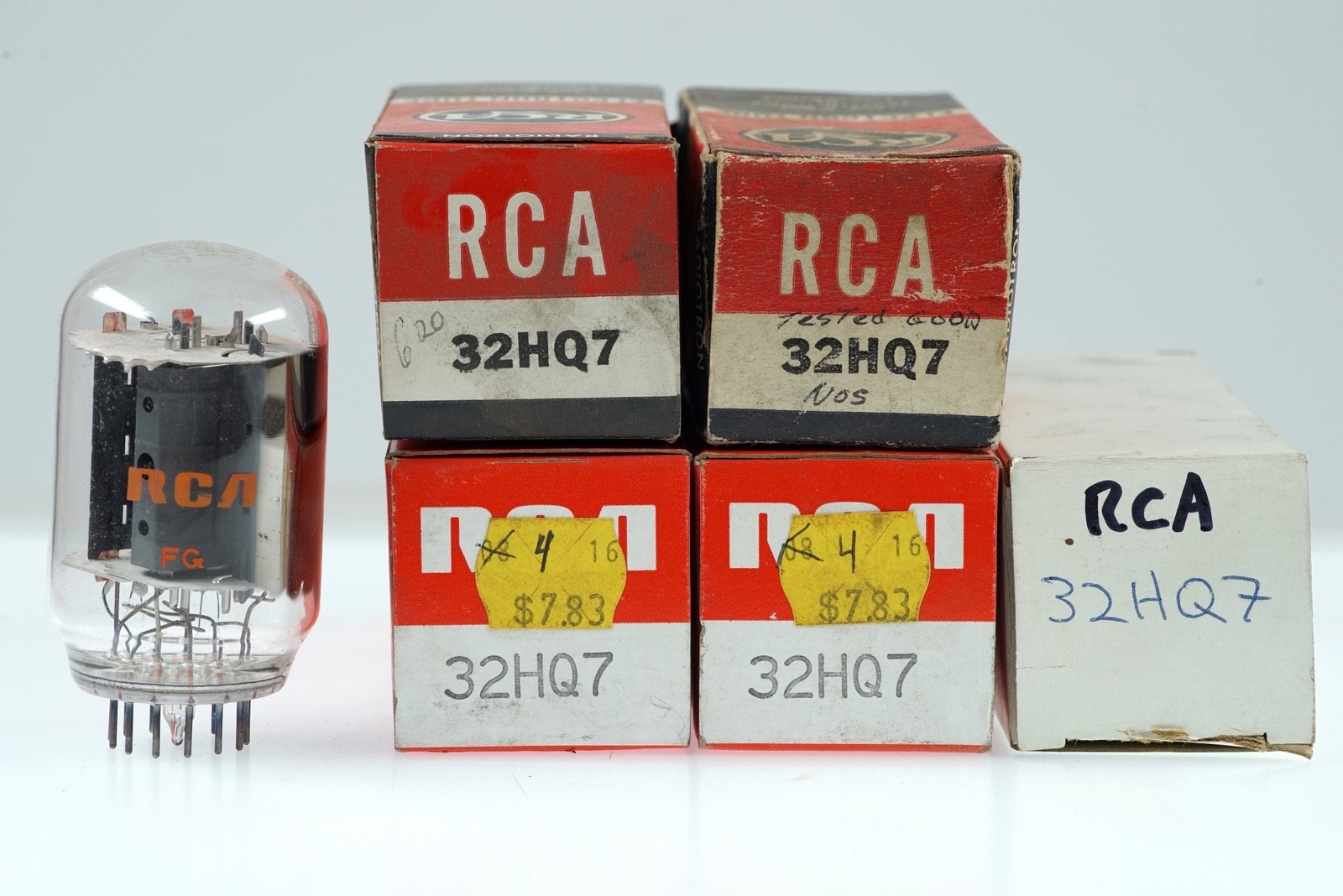 5 Vintage RCA 32HQ7 Diode Pentode Compactron Radio Audio Vacuum Tube ...