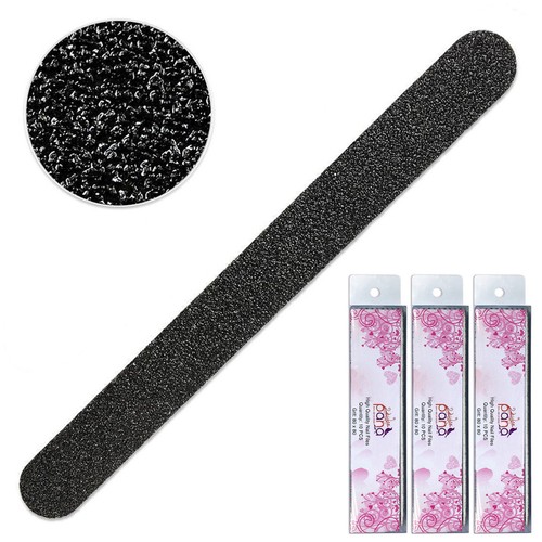 30pcs Pana Professional Round Black Nail Files Double Sided Grit 100/ ...