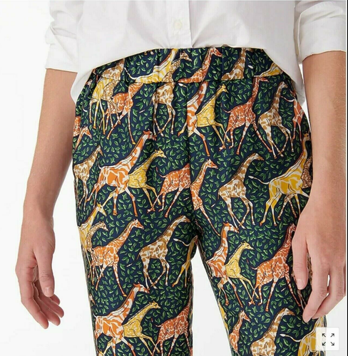 J Crew Collection Silk Giraffes Pants Sz 4 NWT $148 | eBay