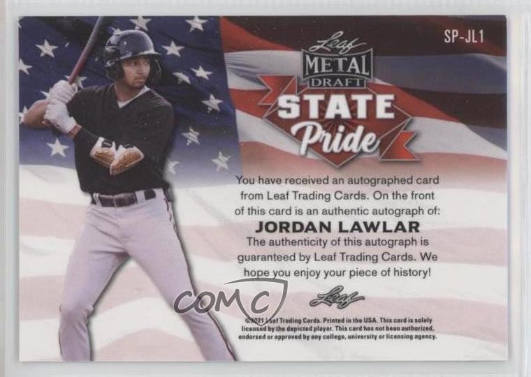 2021 Leaf Metal Draft State Pride Silver Wave Jordan Lawlar #SP-JL1 ...