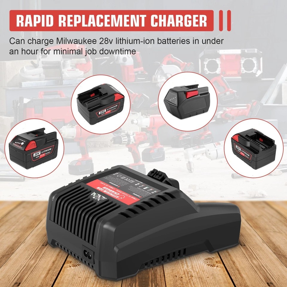 2x 28V 6.0Ah Li-ion Battery For Milwaukee For M28 V28 48-11-2830 48-11 ...