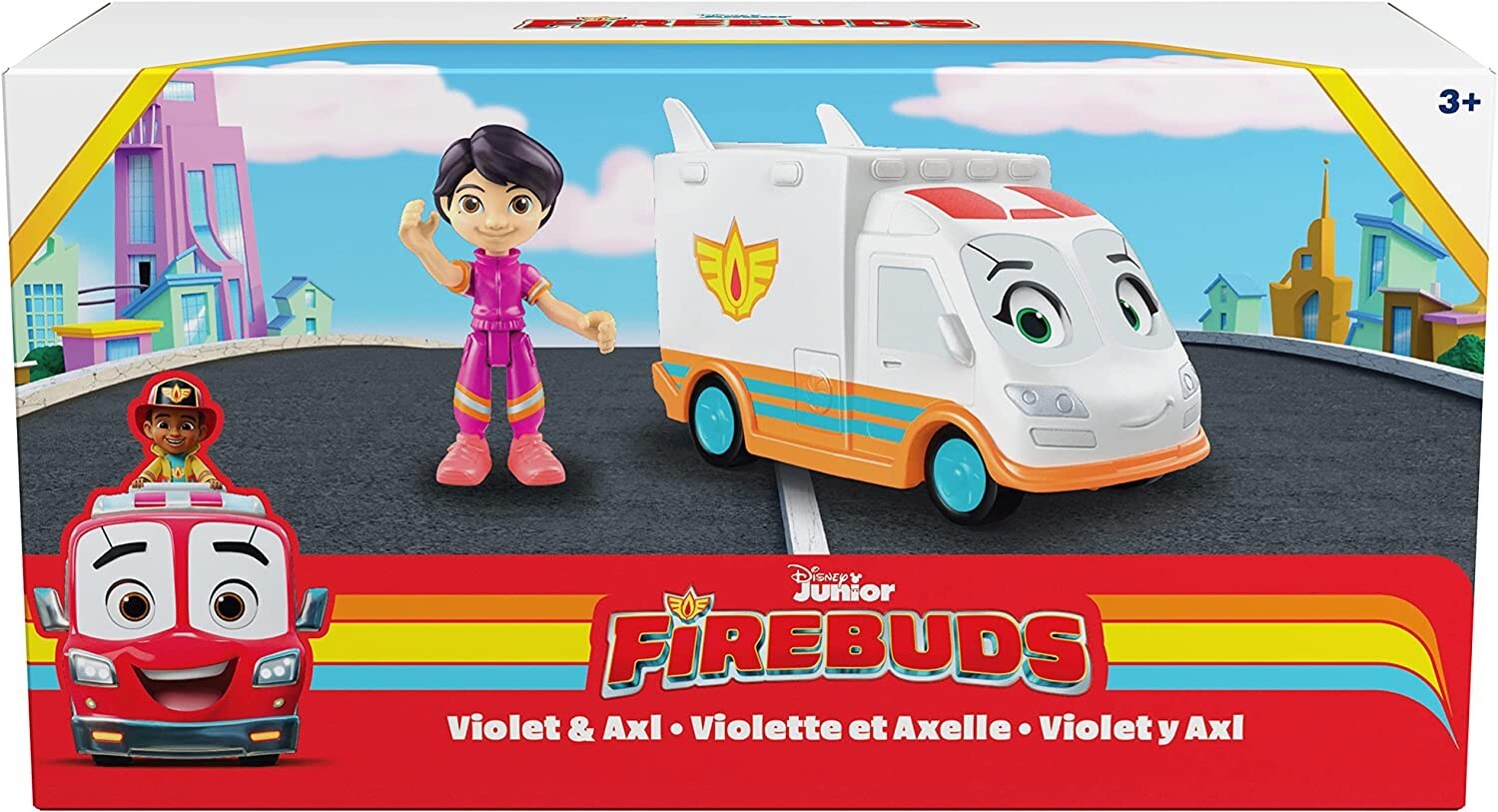 Firebuds Violet Axl Action Figure Ambulance Toy Interactive Eye Disney ...