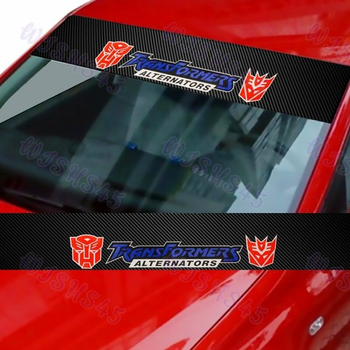 Windshield Carbon Fiber Vinyl Banner 53" TRANSFORMERS Car Window Decal ...