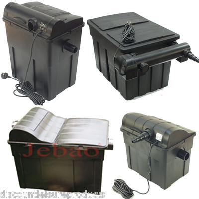 Jebao UBF Koi Fish Pond Filter Black Box UV Filtration System | eBay