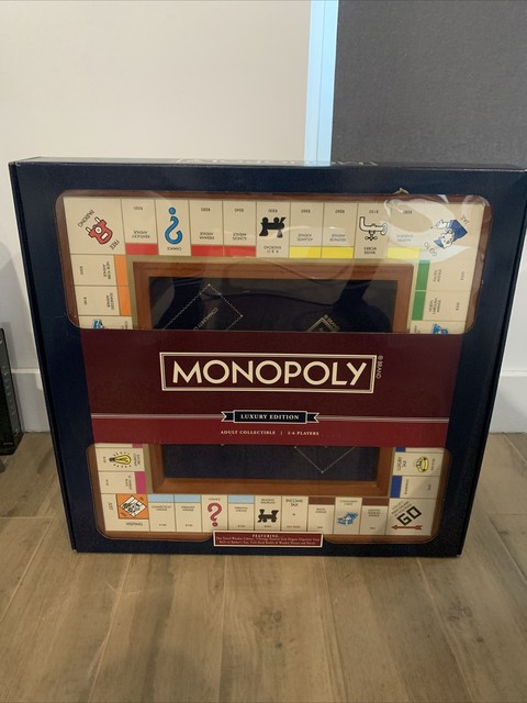 Monopoly Luxury Wooden Edition with Wood Game Board New Premium ...