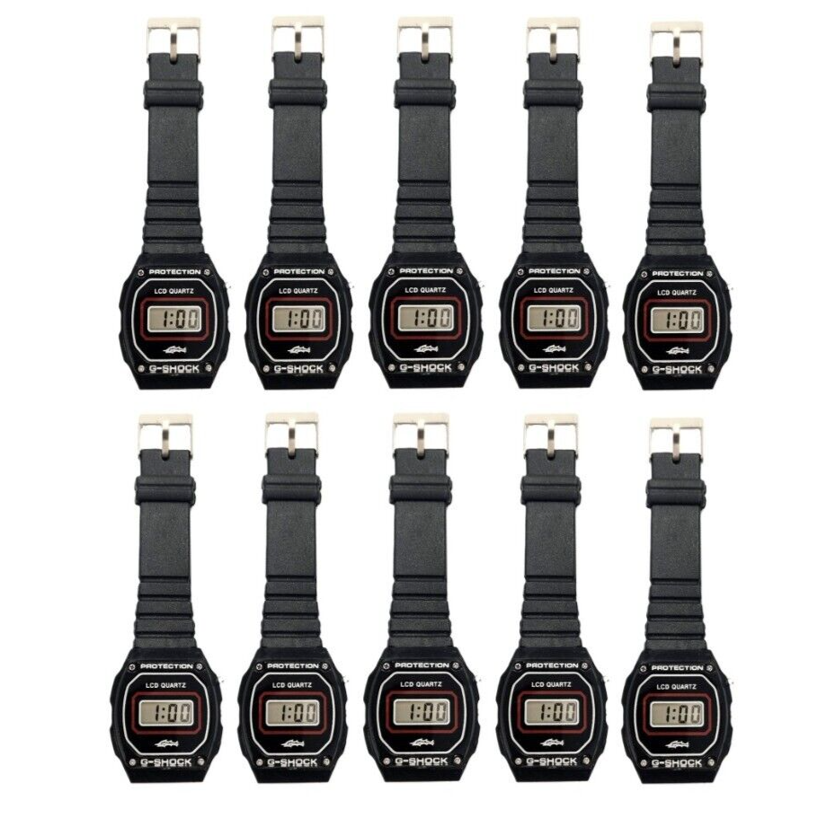 LOT OF 10 DIGITAL VINTAGE WATCH UNISEX LCD/DAY 7DATE/COLOR BLACK | eBay