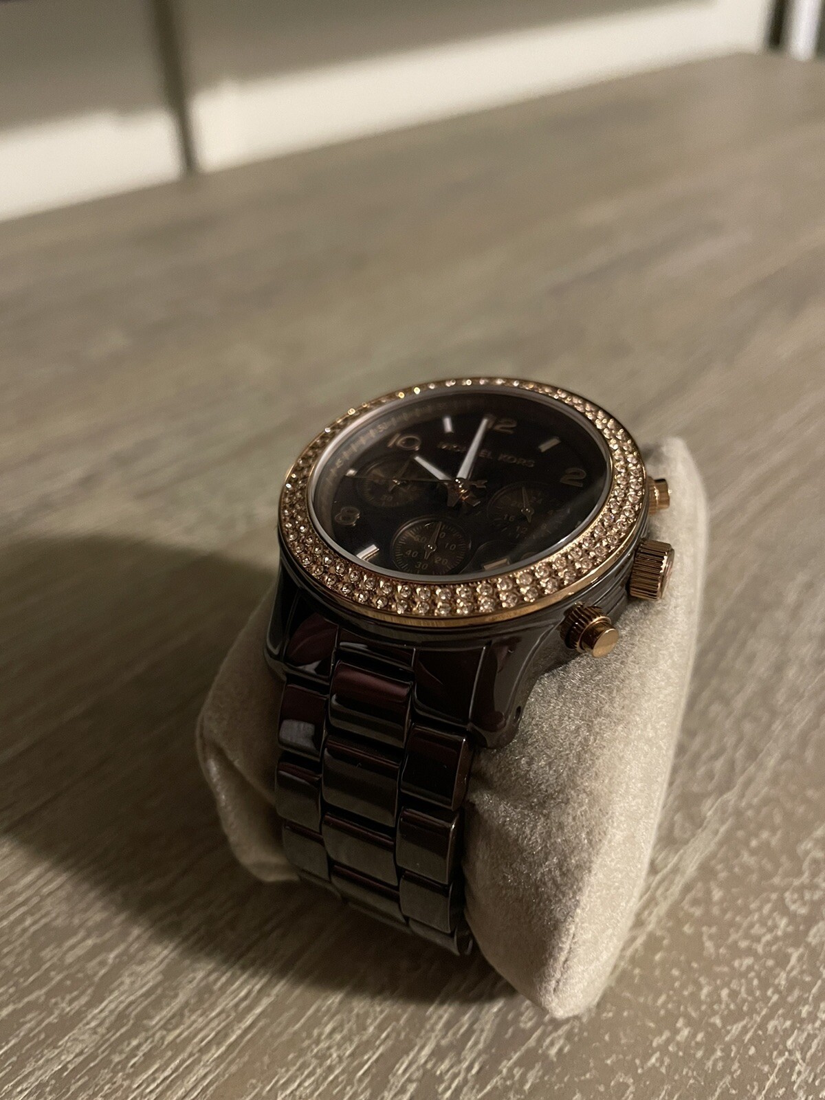 Michael Kors Parker Sable Stainless Steel Watch With Glitz Accents ...