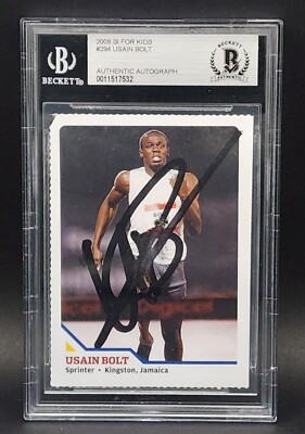 2008 SI For Kids #294 Usain Bolt Auto BGS Olympics Signed Rookie Card ...