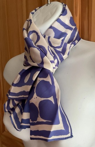 Fashion Scarf Periwinkle Blue- Purple By Vera 15”x44” Rectangle | eBay