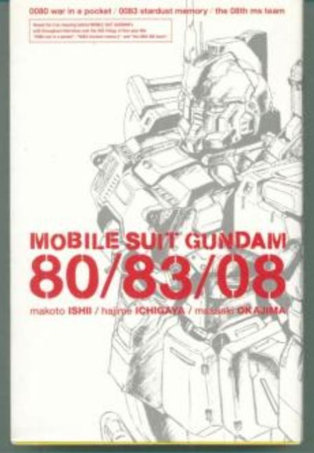 Mobile Suit Gundam 80/83/08 Encyclopedia Illustration Art Book Japan ...