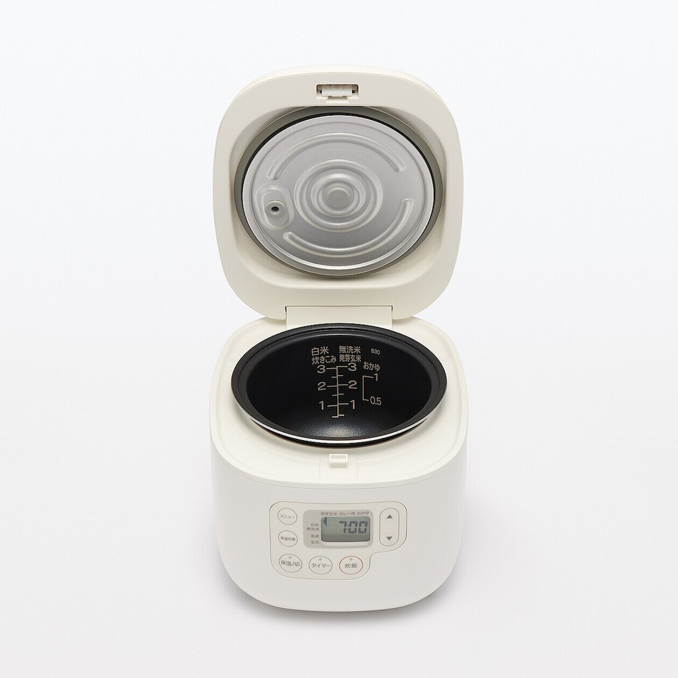 MUJI Rice Cooker with rice scoop holder MJ-RC3A3 Made in Japan New FS ...