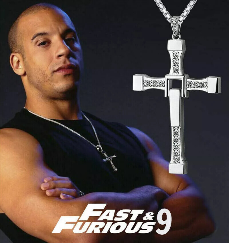 925 Sterling Silver Fast and Furious Dominic Toretto Cross Pendant ...