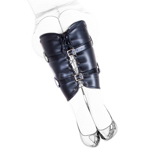 Binding PU Leather Asylum Straight Jacket Arm Leg Binder Lace Up ...