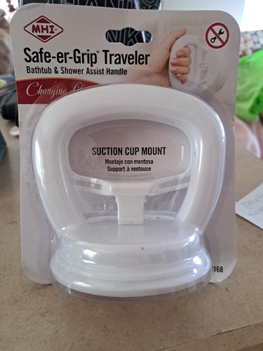 Mommys Helper Inc Safe-Er-Grip White Traveler Bath Assistant Suction ...