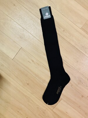 Zimmerli Ribbed Knee Length Pure Merino Wool Socks Navy Blue 10-10 1/2 ...