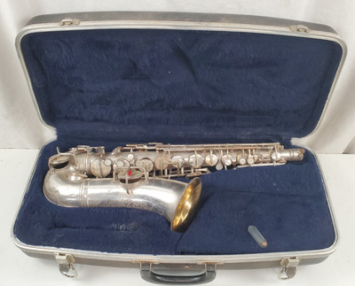 CONN NEW WONDER SILVER Eb ALTO SAXOPHONE NO NECK FOR PARTS OR ARTISTIC ...