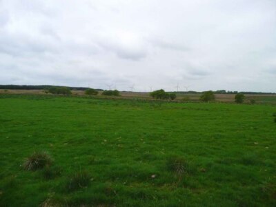 Photo 6x4 Rough grazing at Ardochrig Auldhouse The first wind turbines ...