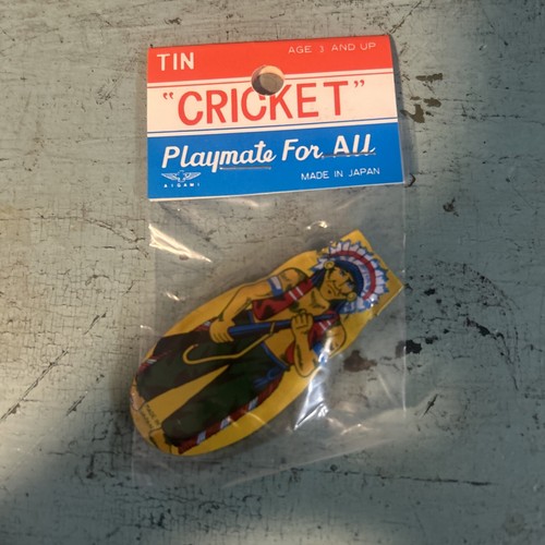 1950's Tin Indian Cricket Clicker Toy by Aigami Made in JAPAN (M.I.P ...