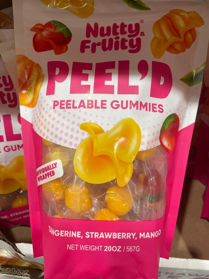 Nutty & Fruity Individually Wrapped Peelable Gummies, 20 oz. assorted ...