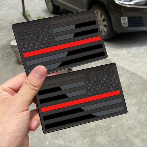 2PCS USA American Flag Metal Sticker Car Body Emblem Sticker Decal ...