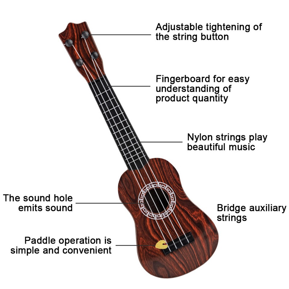16 In Children Musical Instruments Mini Kids Ukulele Ukulele Instrument ...