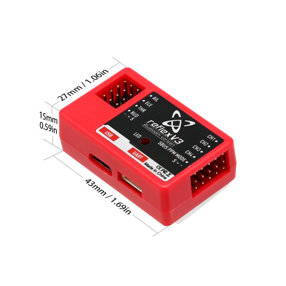 FMS Reflex V3 Flight Controller Gyro Stabilizer Remote Control RC ...