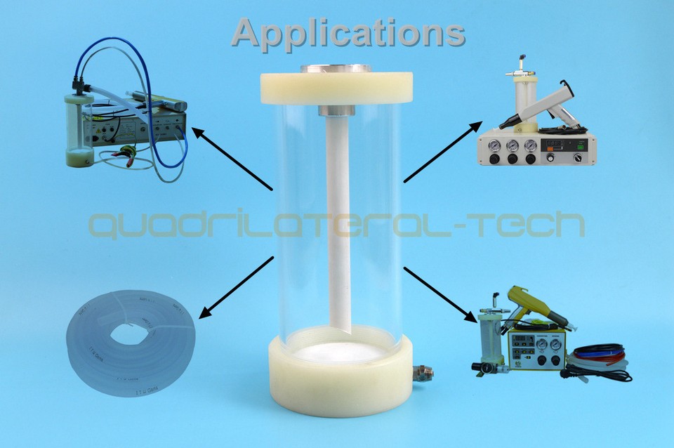 Small Fluidized powder hopper cup (1L) for Electrostatic powder coating ...