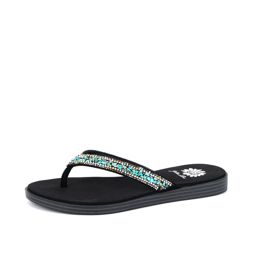Yellow Box Diyah Turquoise Toe Post Flip Flop Sandal Women's sizes 6-10 ...