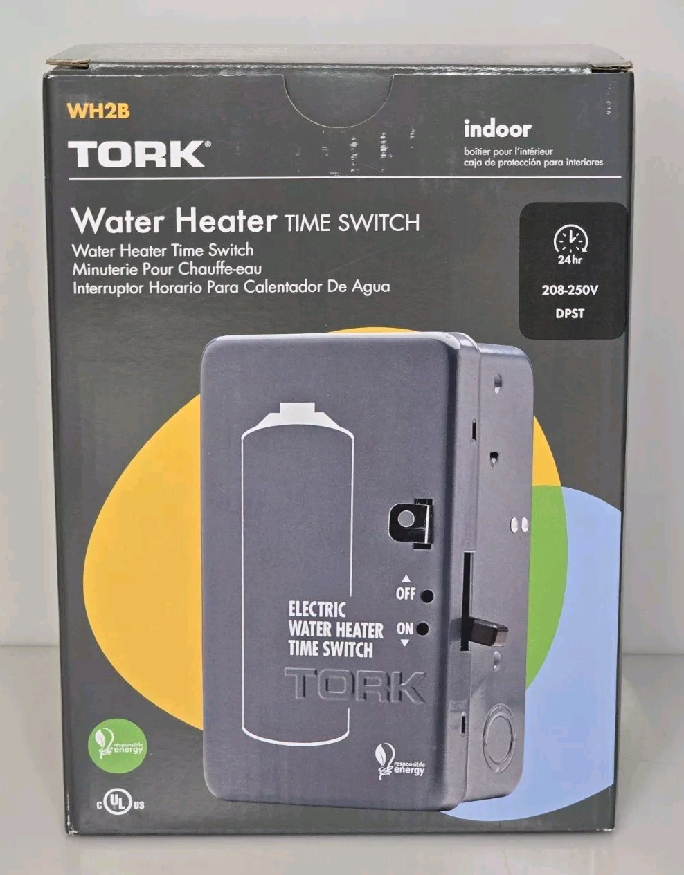 NEW Tork NSI WH2B Mechanical Water Heater Time Switch, 24-Hour, 208 ...