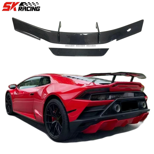Fit Lamborghini Huracan EVO Real Carbon Fiber Rear Spoiler Wing With ...
