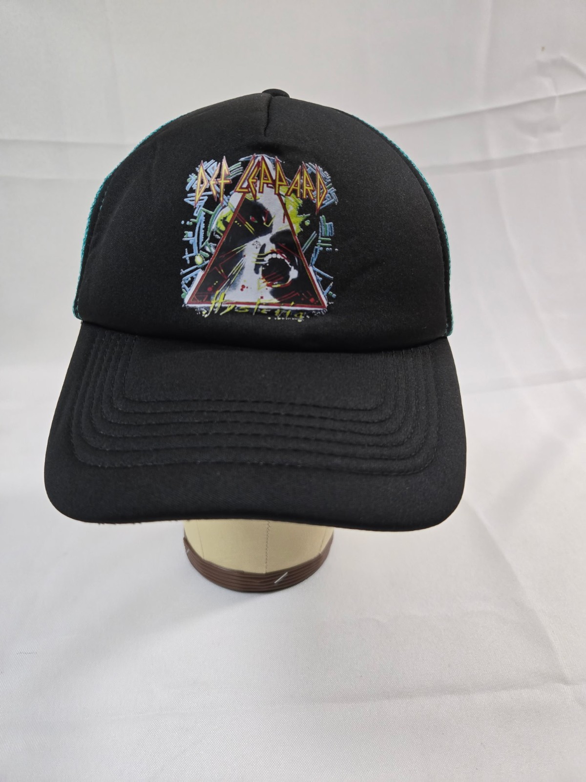 Urban Outfitters Band Def Leppard Trucker Hat Cap Black Teal 80s Band ...