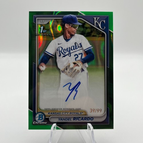 2024 Bowman Chrome - Prospect Autographs Yandel Ricardo #CPA-YRI Green ...