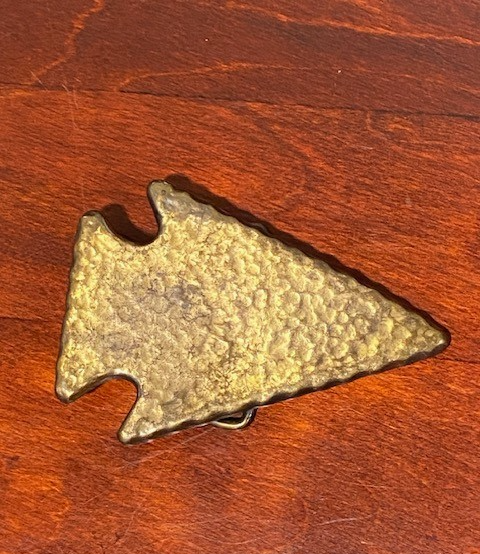 Solid Brass Arrowhead Belt Buckle 3.5" Very Good Condition Bronze Tone ...