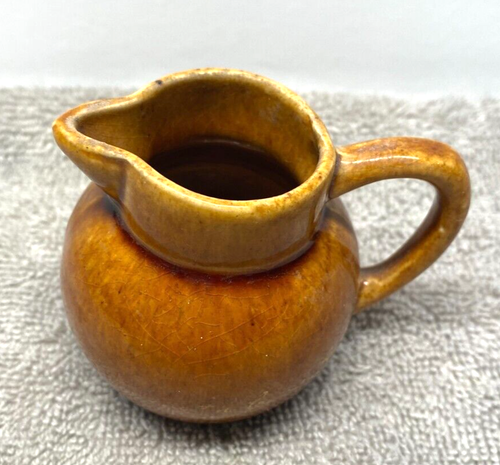 Vintage Pottery Miniature Brown Creamer Pitcher Jug | eBay