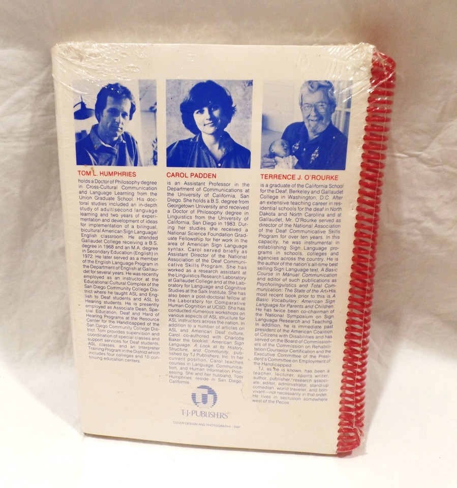 A BASIC COURSE IN AMERICAN SIGN LANGUAGE By Tom & Et Al Humphries ...