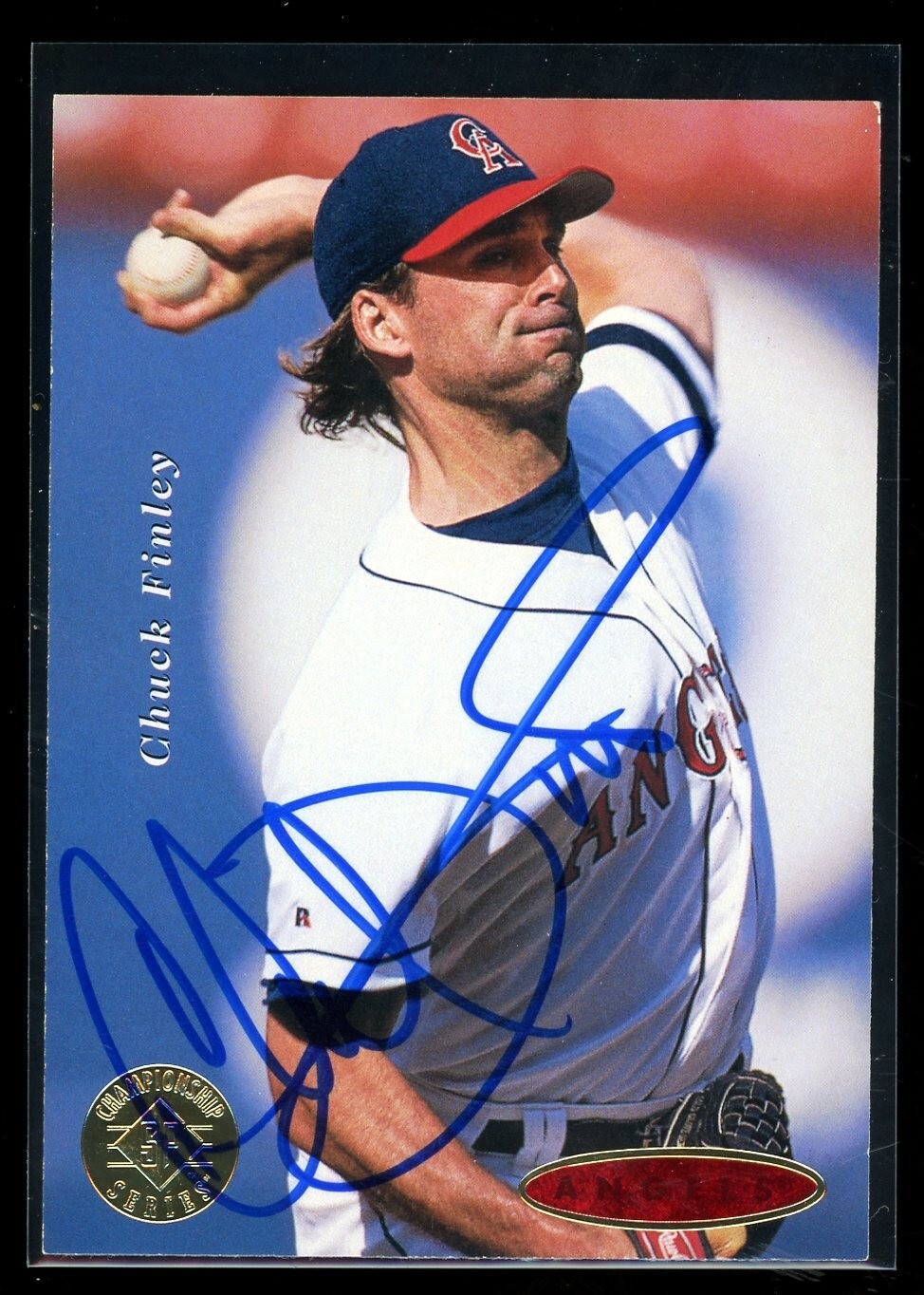 1995 Upper Deck CHUCK FINLEY Signed Card autograph auto ANGELS | eBay