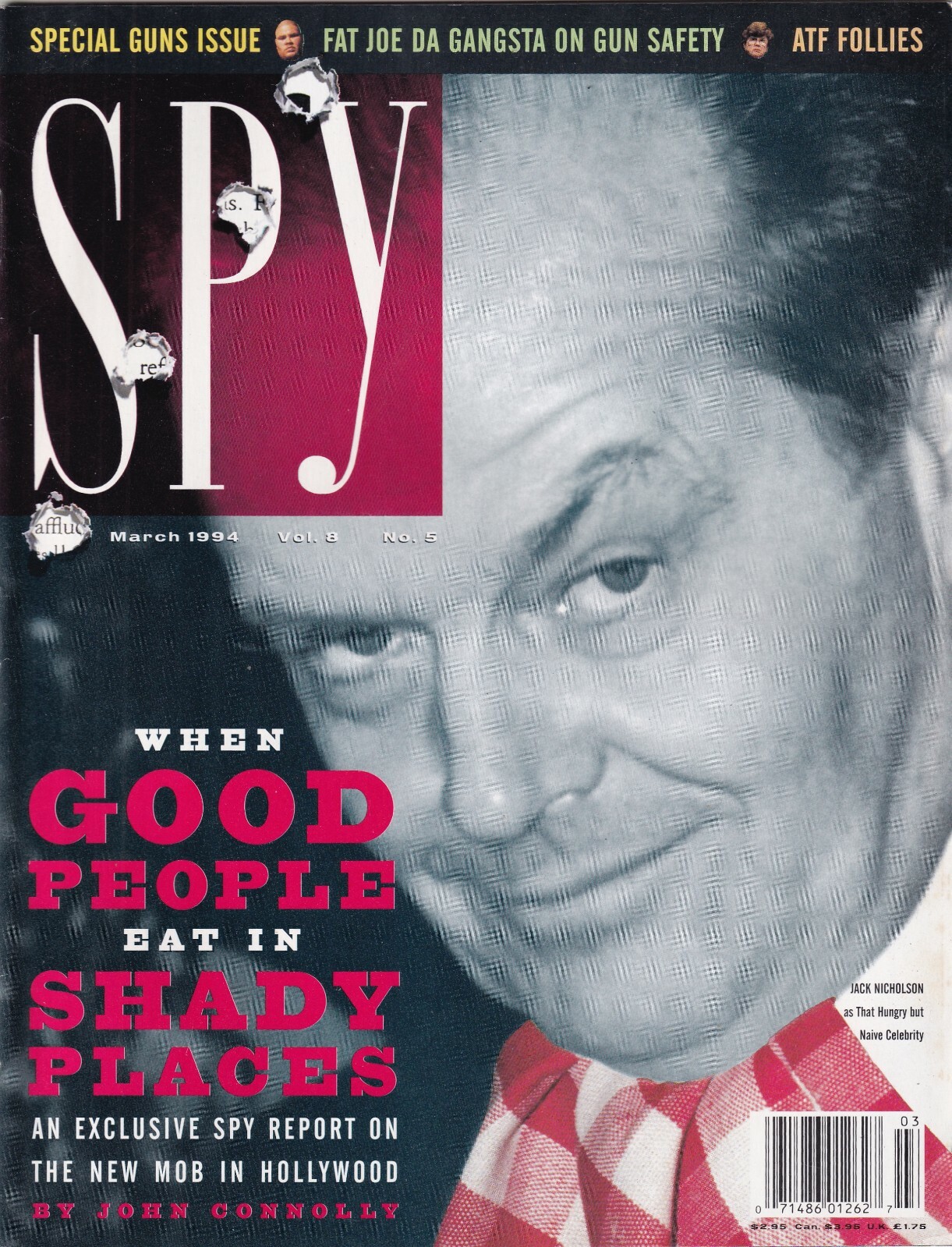 Spy Mag Jack Nicholson Shady Food Spots March 1994 081419nonr | eBay