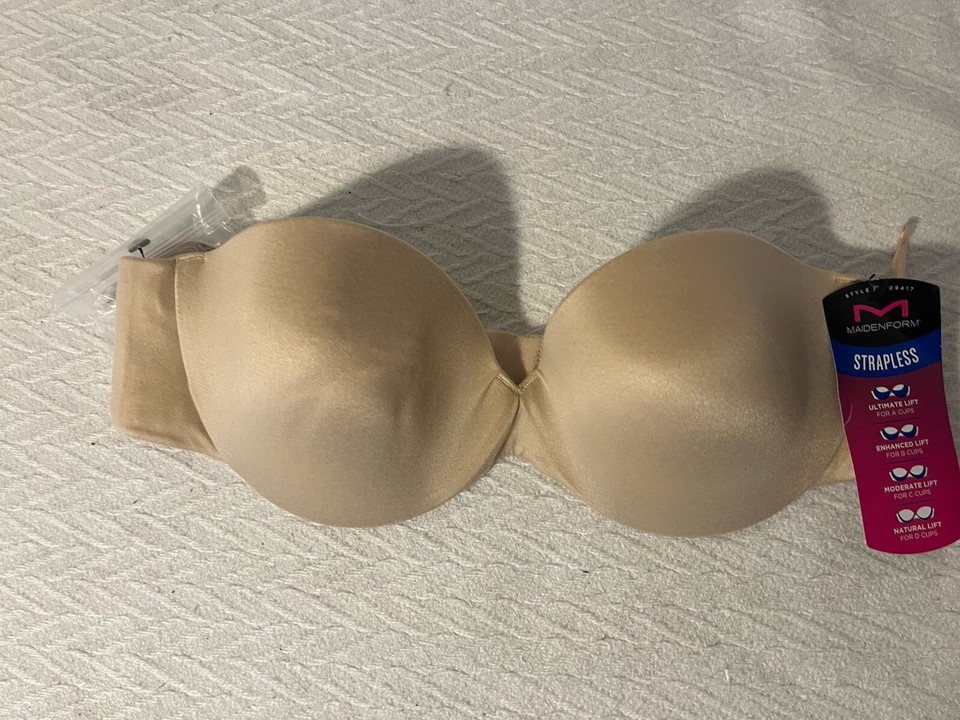 Maidenform Women Strapless Bra with Lift Underwire Latte Lift Size 34A ...