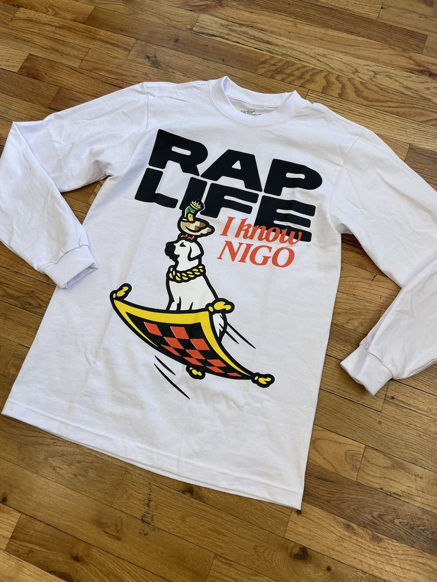 I Know Nigo Tee Shirt LS Large VIP Exclusive Victor Victor I Know Nigo Tee Shirt LS Large VIP Exclusive Victor Victor