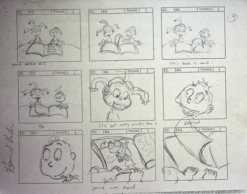 Rugrats 1991 Production Howard E. Baker SIGNED Hand Drawn Storyboard ...