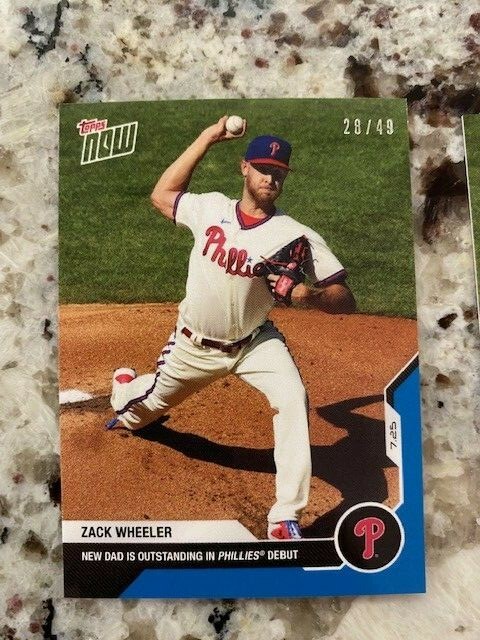 2020 TOPPS NOW BLUE PARALLEL CARD 28/49 PHILADELPHIA PHILLIES ZACK ...