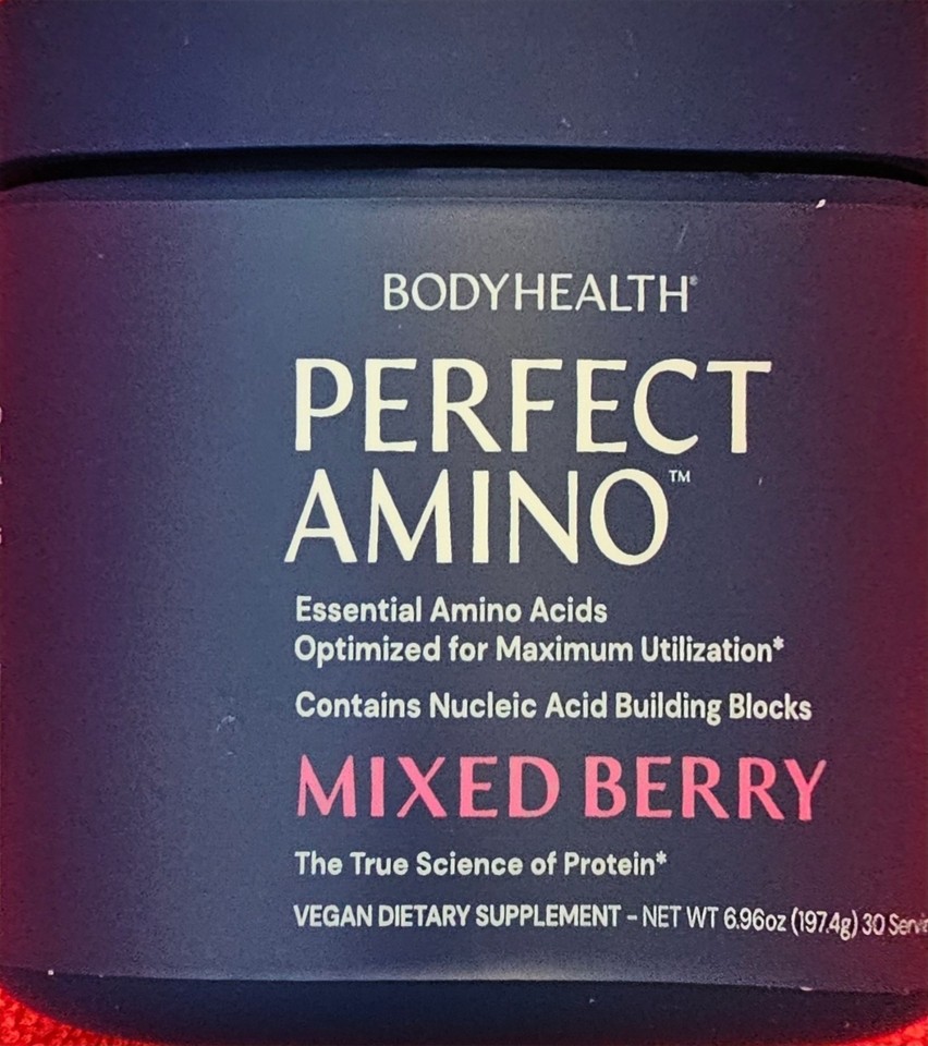 BodyHealth Perfect Amino Powder Mixed Berry 30 Servings Vegan Dietary ...