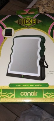 Conair LED Lighted Wavy Rectangle Make-up Mirror, Wicked, Green/Black ...