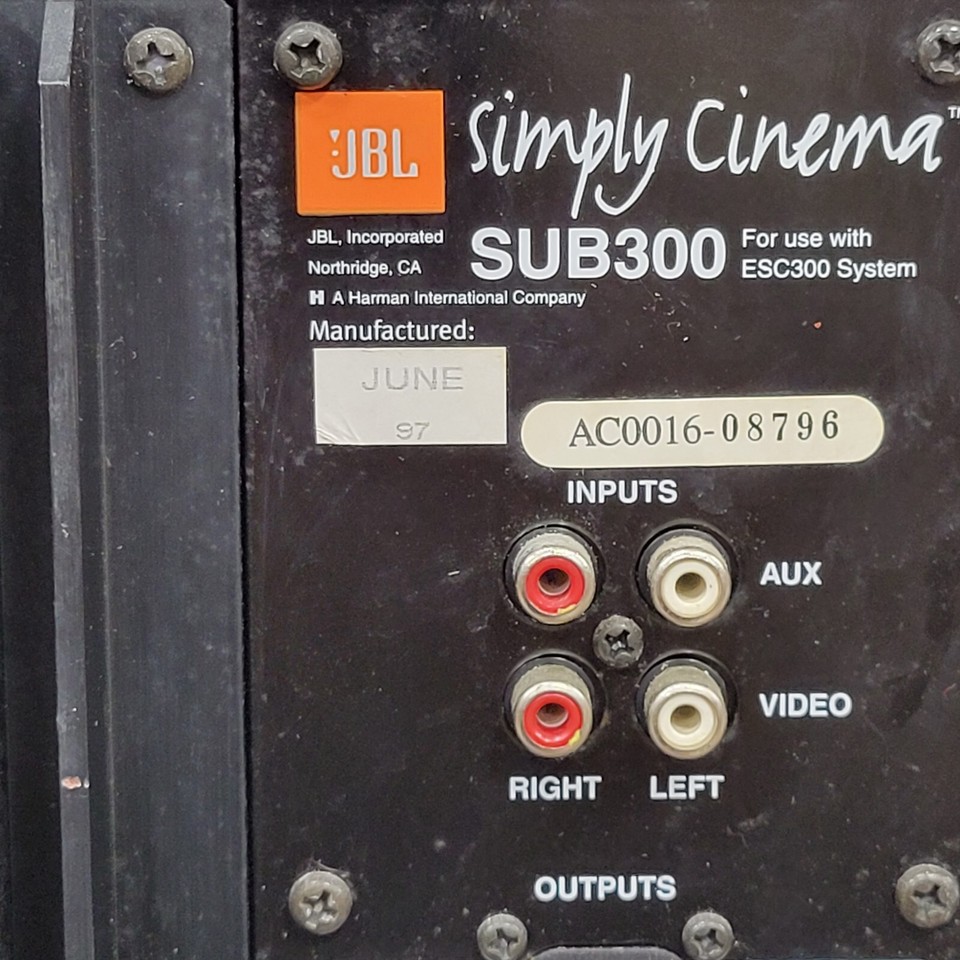 JBL SUB300 Simply Cinema Dolby Subwoofer TESTED and CRANKS!!!! WOW ...