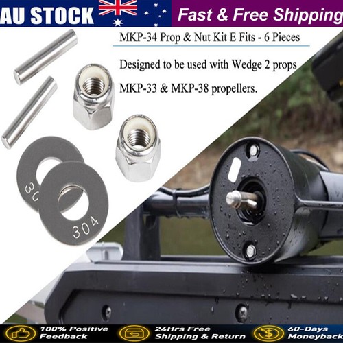 Minn Kota 1865019 Mkp-34 Prop Nut Kit E Trolling Motor MKP-33 MKP-38 ...